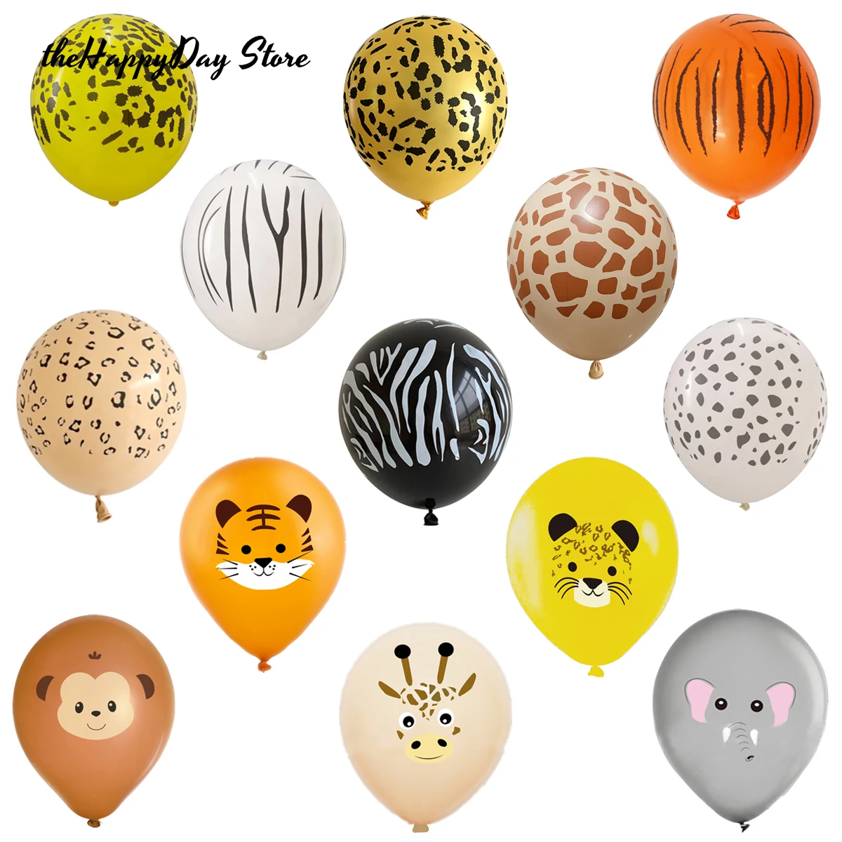 20-10Pcs-12inch-Animal-Printed-Leopard-Zebra-Tiger-Giraffe-Latex ...