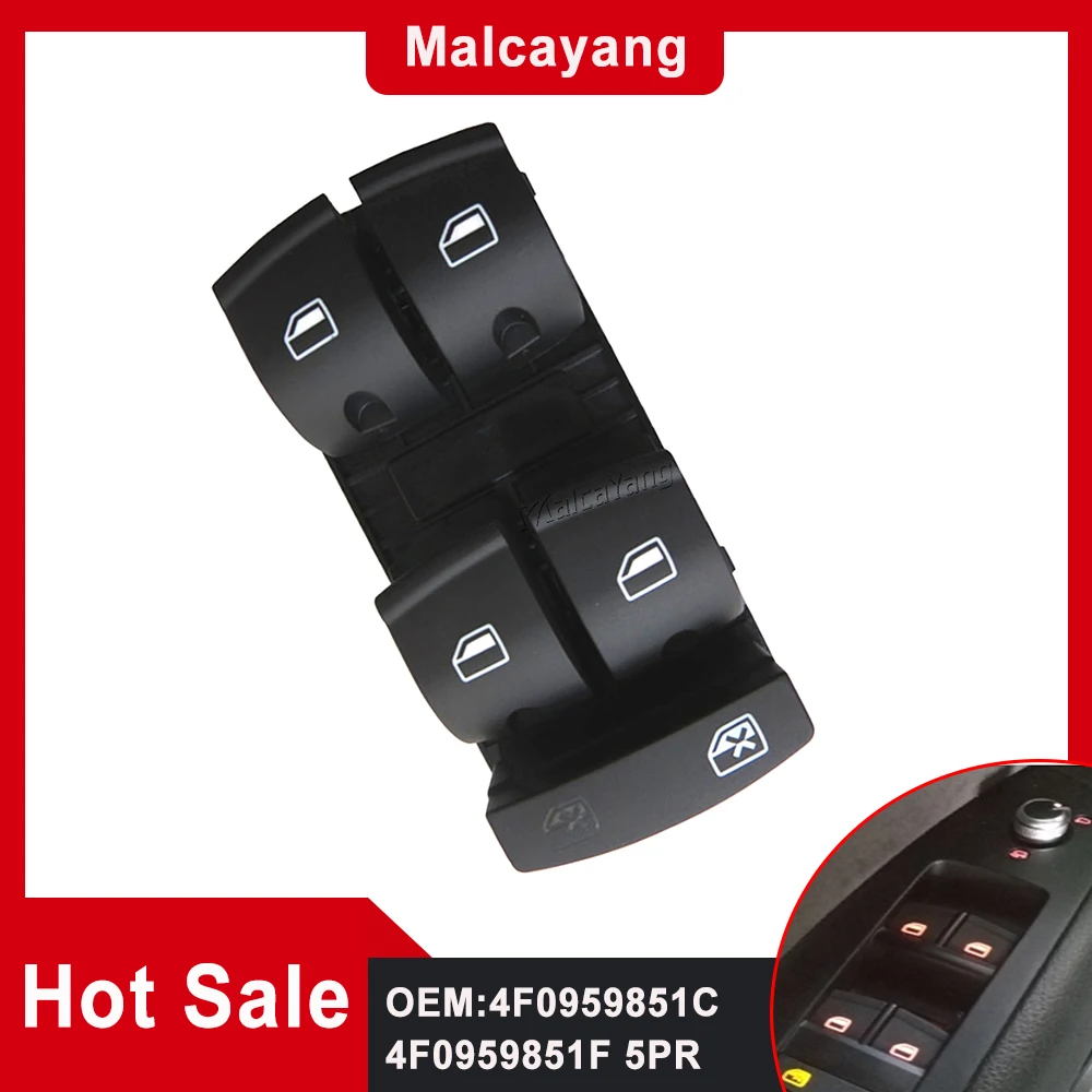 Electric-Power-Master-Window-Control-Panel-Switch-Button-for-Audi-A3 ...