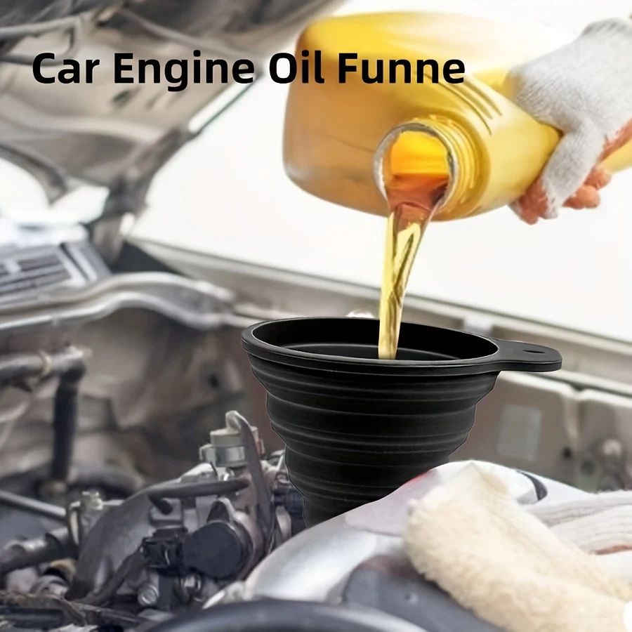 Universal Silicone Engine Funnel – Foldable & Portable Auto Fluid ...