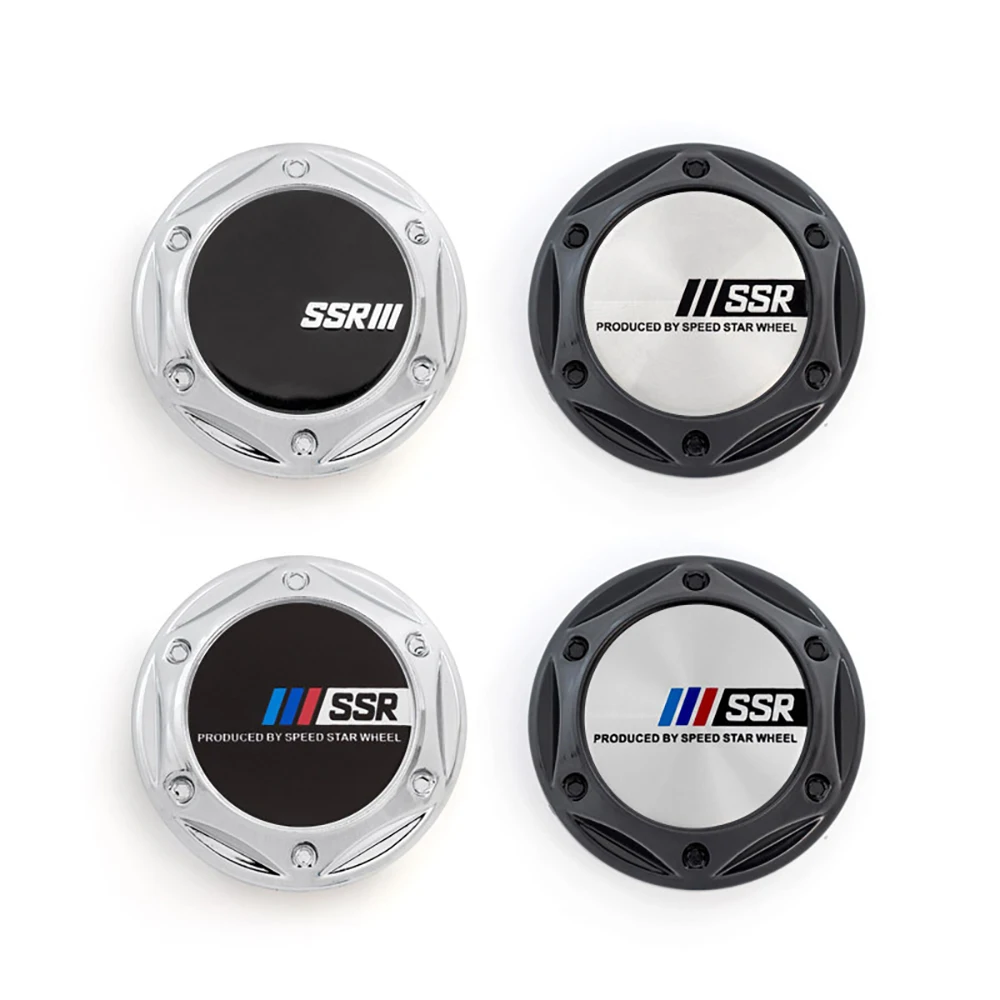 4PCS-68MM-64MM-Hubcap-SSR-Rim-Hub-Cap-Car-Wheel-Emblem-Logo-Dust-Proof ...