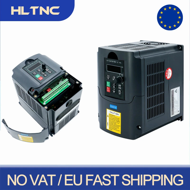 Eu 2.2kw/1.5kw Vfd Single Phase Input 220v And 3 Phase Output 220v Frequency Converter ...