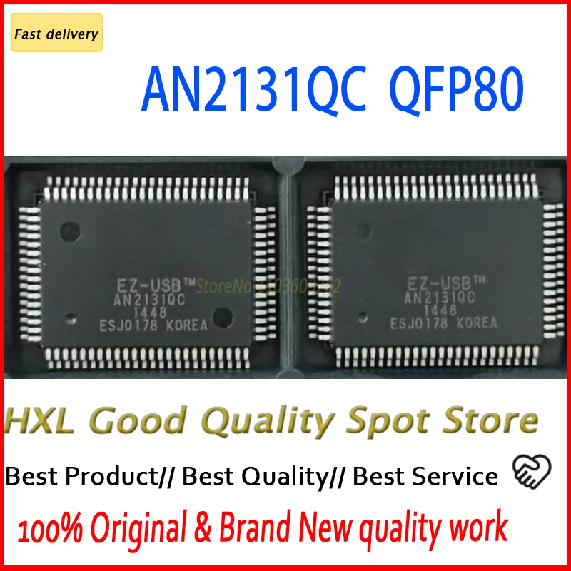 1-10PCS-AN2131QC-AN2131-QFP-80-USB-bus-interface-chip-physical-shooting ...