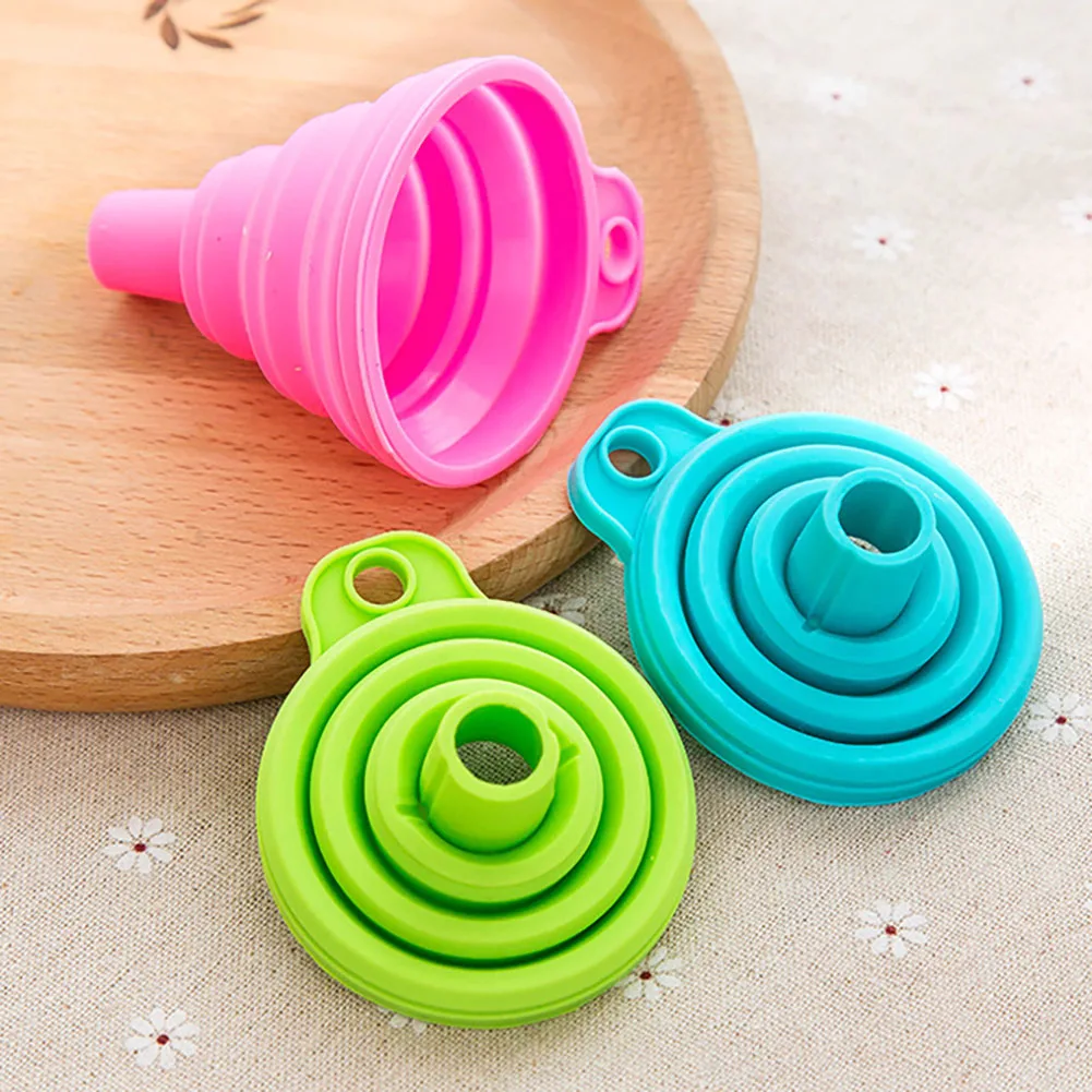 Foldable Funnel Silicone Collapsible Funnel Portable Funnels for Fuel Hopper Collapsible Beer ...