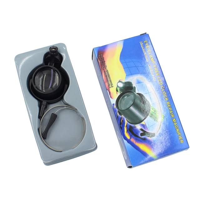 15X Loupe Magnifying With LED Light Glasses Lens for Watchmaker Watch ...