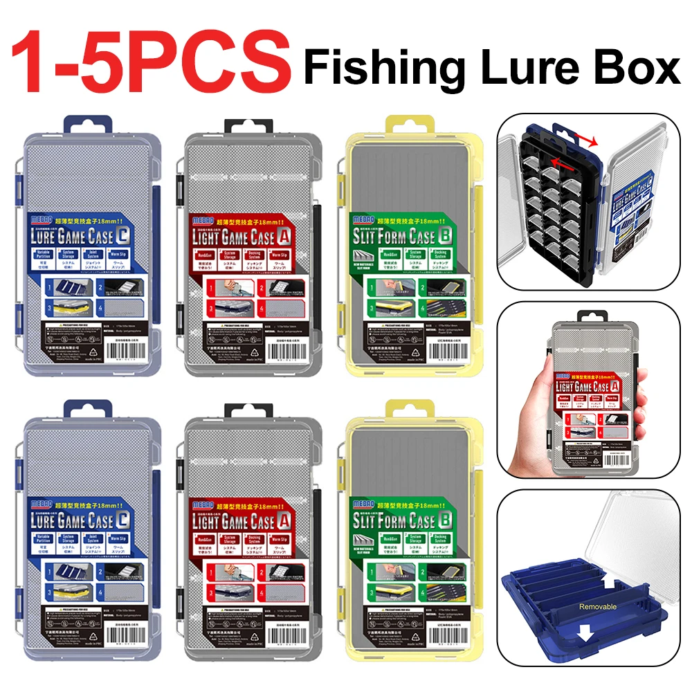 1-5PCS-Fishing-Bait-Box-Waterproof-Bait-Lure-Hook-Boxes-Compartments ...