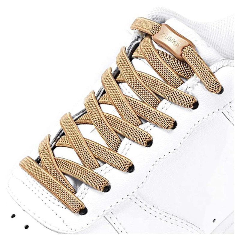 1Pair-No-Tie-Shoe-laces-Flat-Elastic-Shoelaces-Sneaker-Shoelace-Adults ...