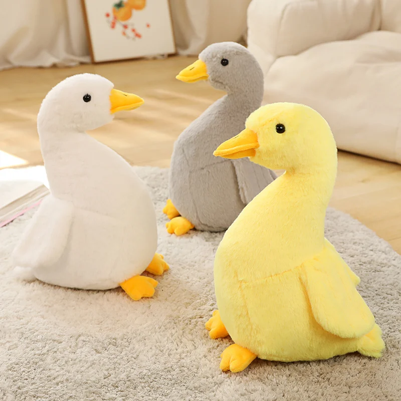 Pato de peluche de dibujos animados para niña, muñeco de felpa de 30 ...