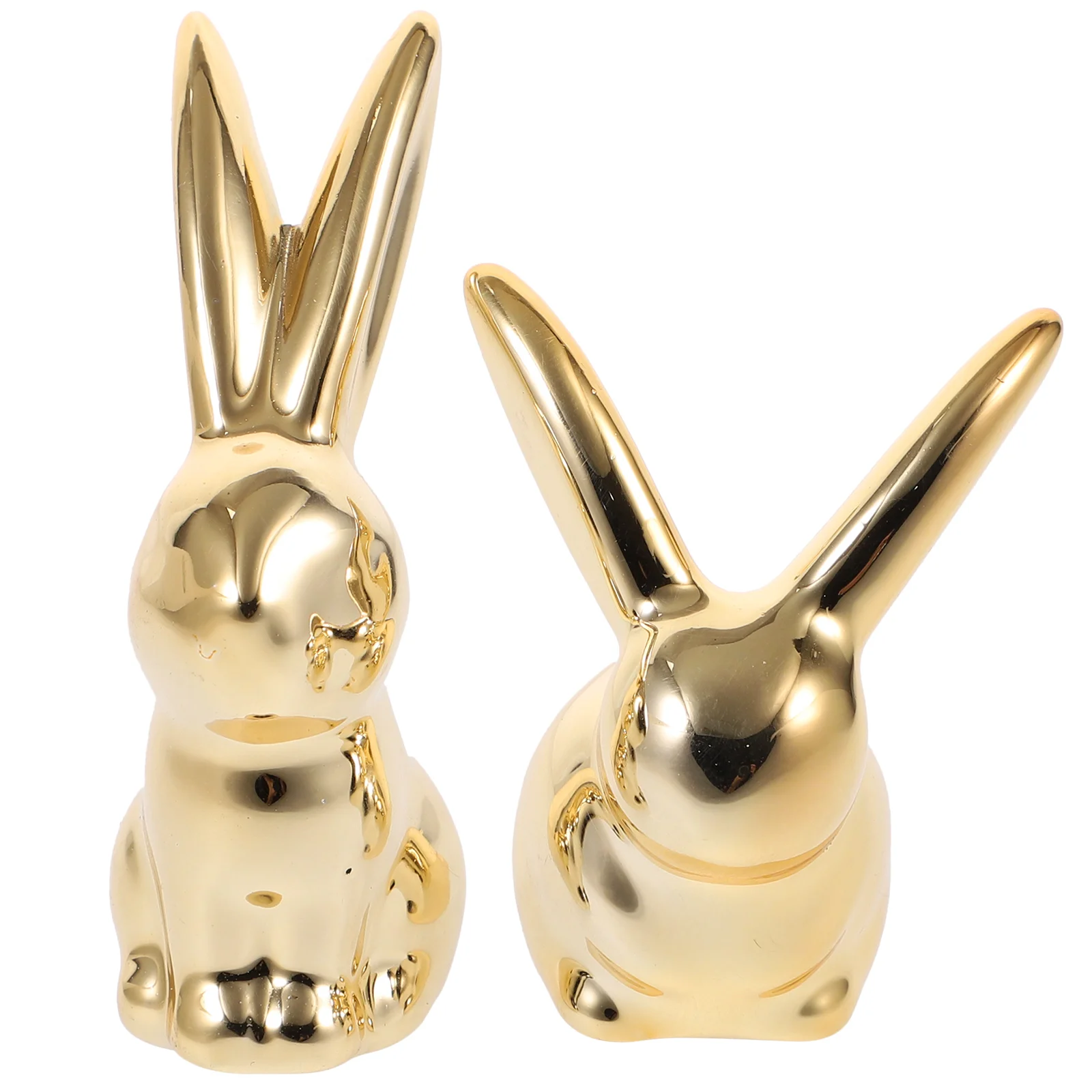 Figuritas-de-cer-mica-de-conejo-de-2-piezas-decoraciones-de-conejo ...