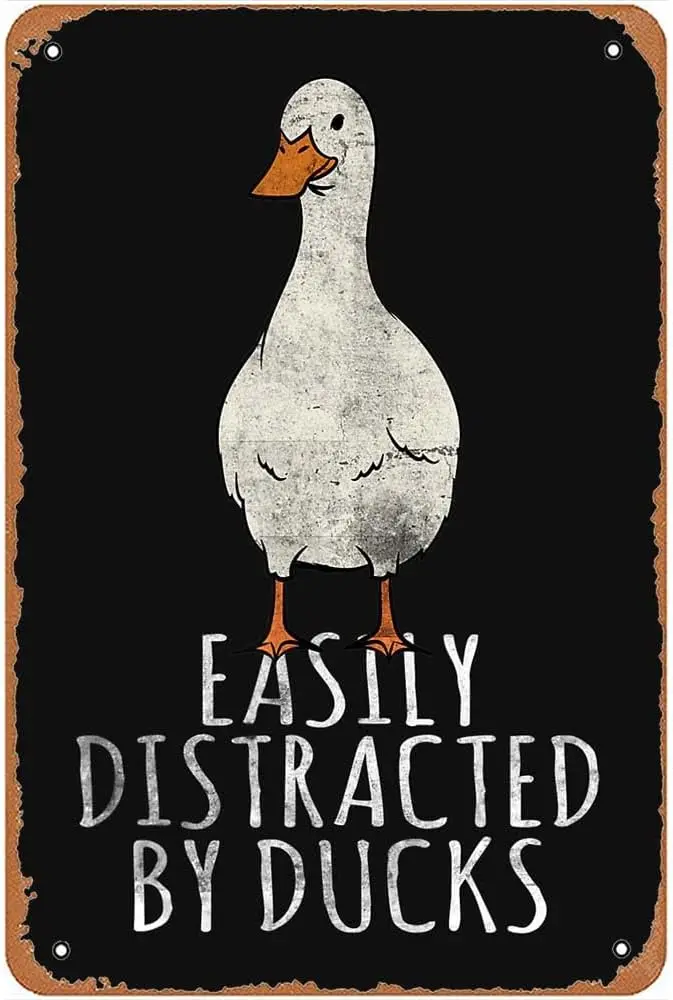 Farm-Animal-Easily-Distracted-by-Ducks-Funny-Duck-Farmer-Metal-Signs ...