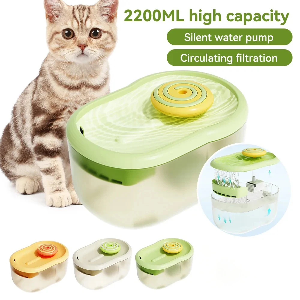 Pet-Water-Dispenser-Cat-Water-Feeder-Ultra-Quiet-2-2L-Large-Capacity ...
