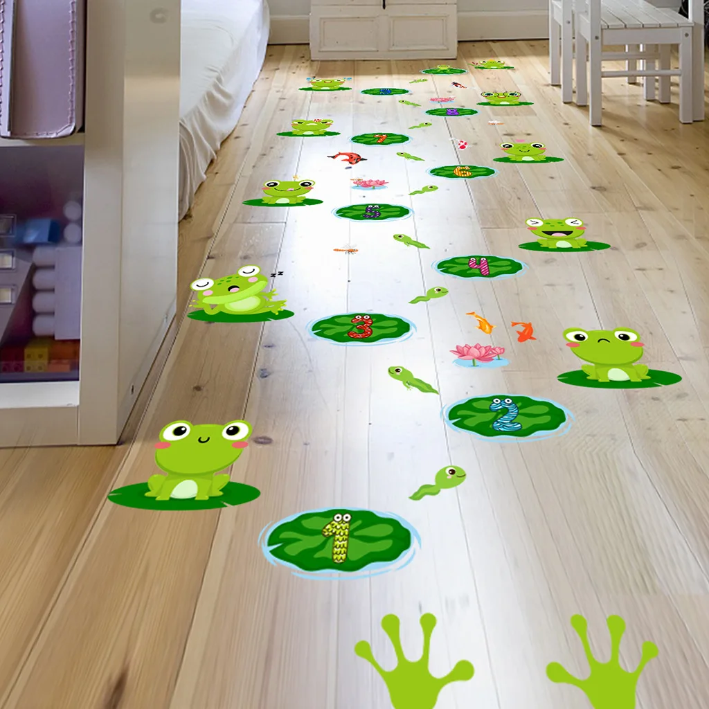 Frog Decoration Wall Stickers | Kids Bathroom Decoration | Floor ...