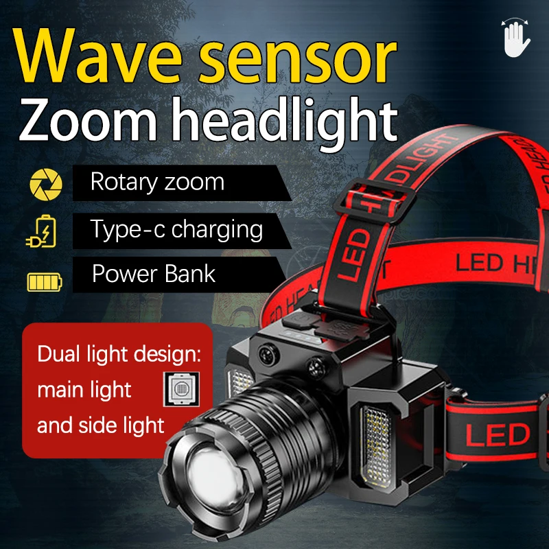 Bright-Led-Headlight-Usb-Smart-Induction-Head-Mounted-Fishing ...