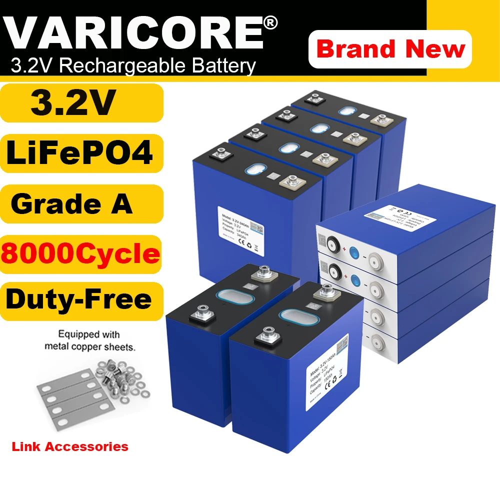 16x 3.2V LiFePO4 Battery 320AH 340ah 280ah 150ah 90Ah 105ah for 12v 24V ...