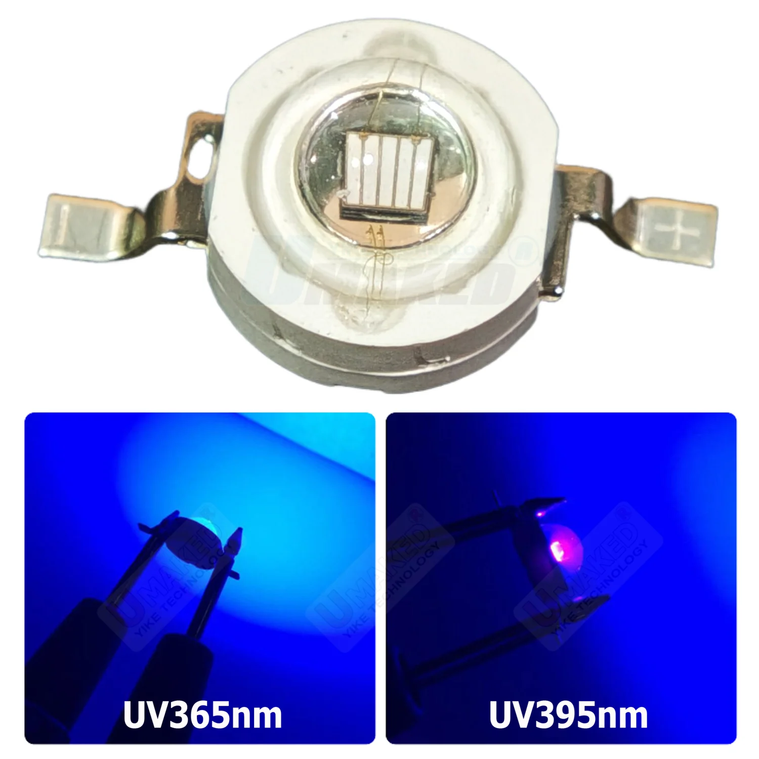 10-100pc 3W UV High Power LED Light Beads Ultra Violet Purple LED Chip ...