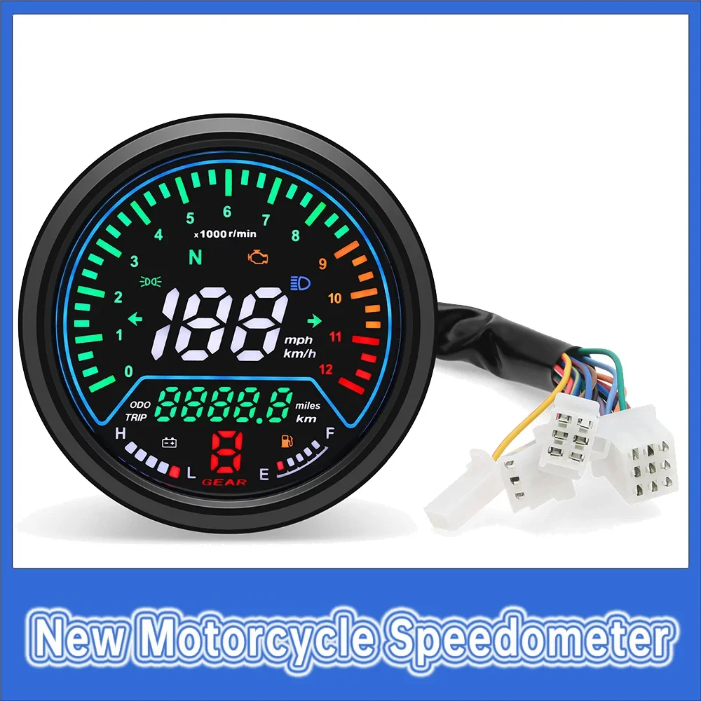 New-Motorcycle-Instrument-with-Speedometer-Odometer-Tachometer-LCD-Oil ...