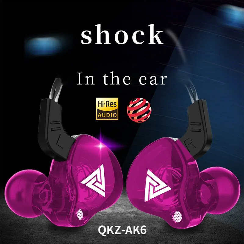 Qkz-Ak6-Sports-Earphone-Inear-Drive-By-Wire-With-Microphone-Extra-Bass ...