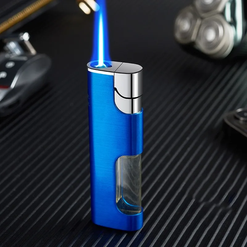 New Mini Metal Windproof Direct Flame Turbo Torch Butane Gas Lighter ...