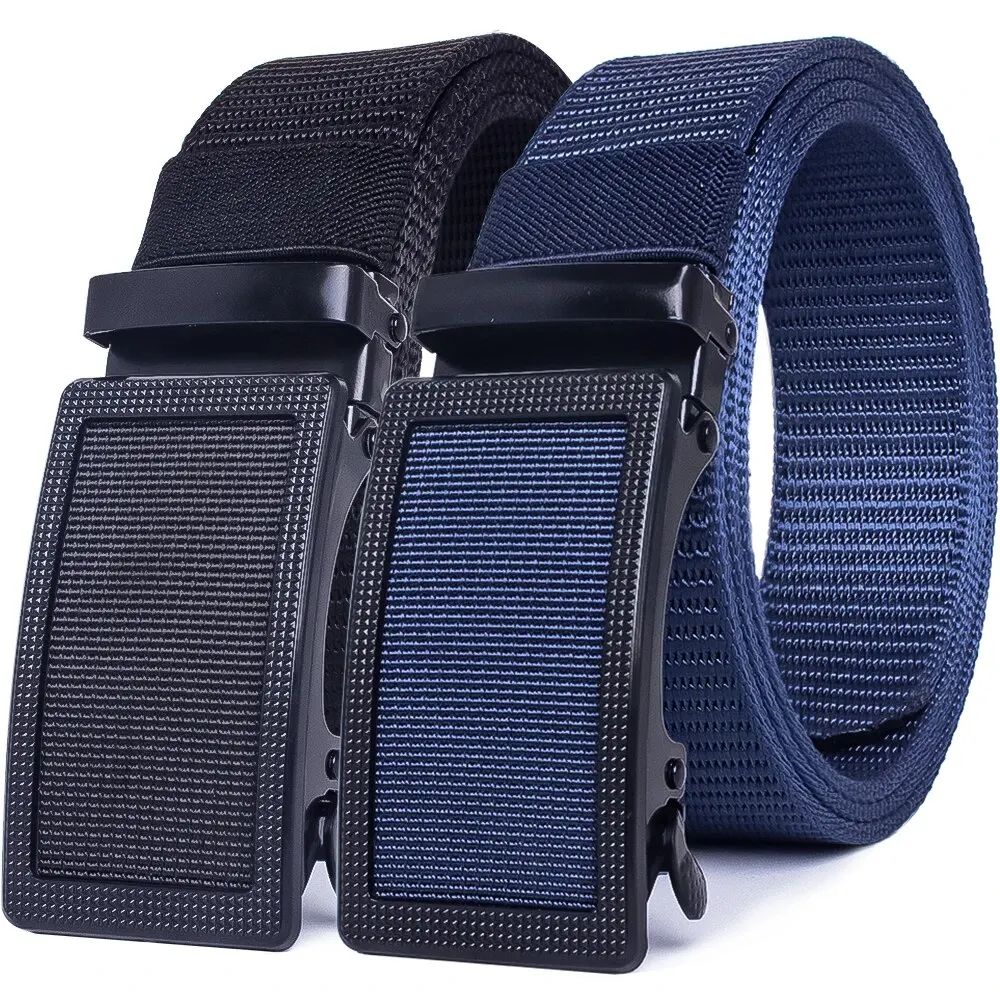 Men Belt Nylon Breathable Belts For Men Automatic Buckle Cowboy ...