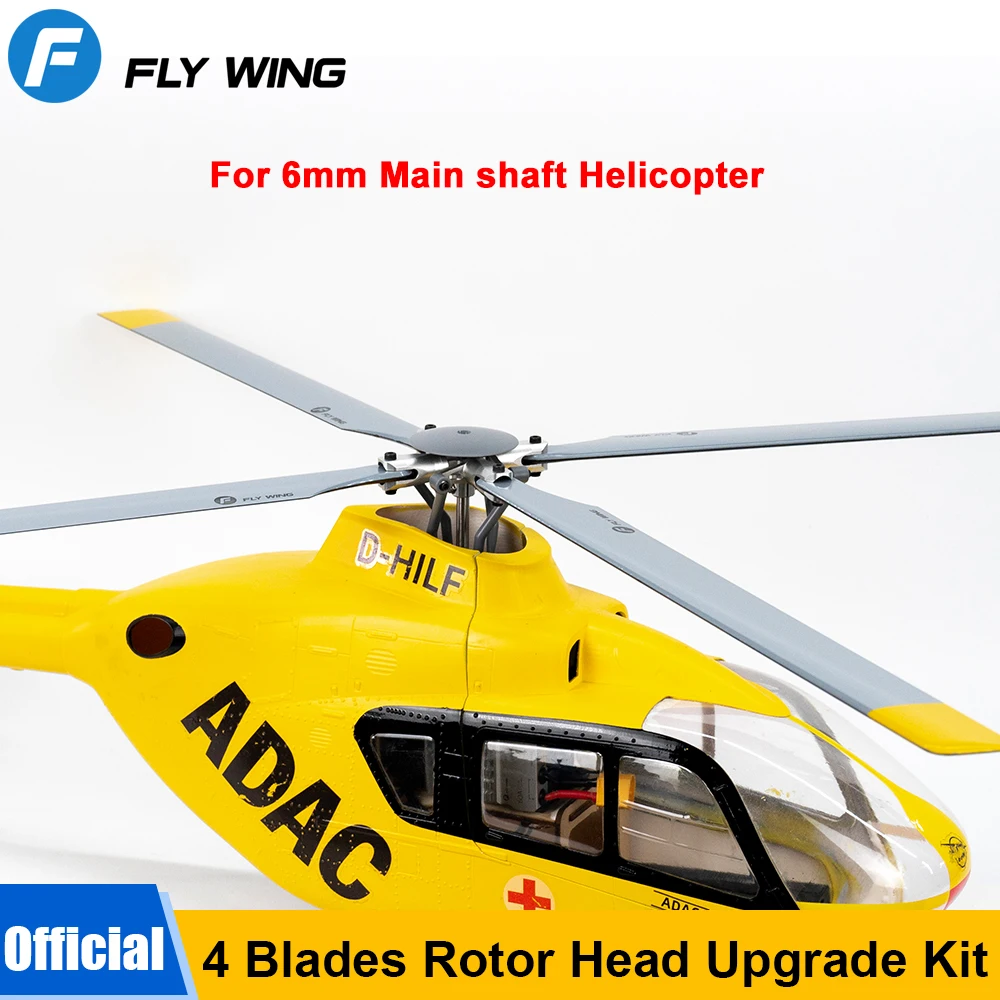 FLYWING-Four-blades-Rotor-head-Set-Helicopter-Metal-Rotor-for-6mm-Main ...