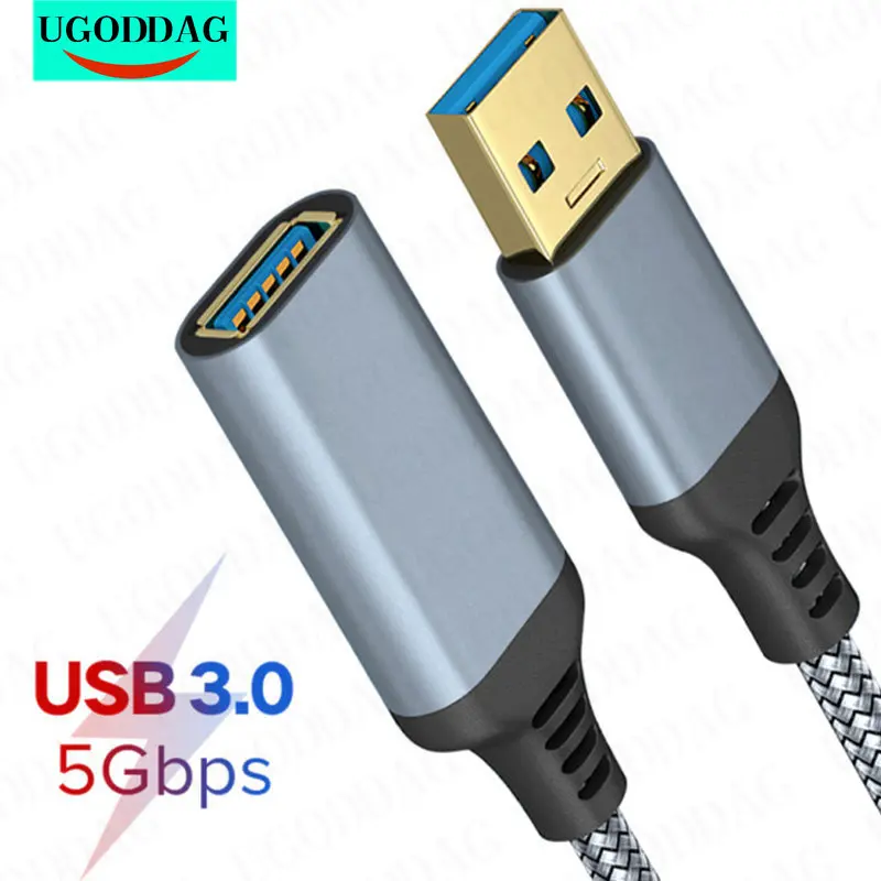 Nylon-Braided-USB-3-0-Male-To-Female-High-Speed-Transmission-Data-Cable ...