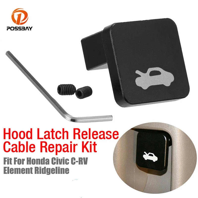 Car Hood Latch Release Handle Black Red Aluminum Accessories For Honda ...