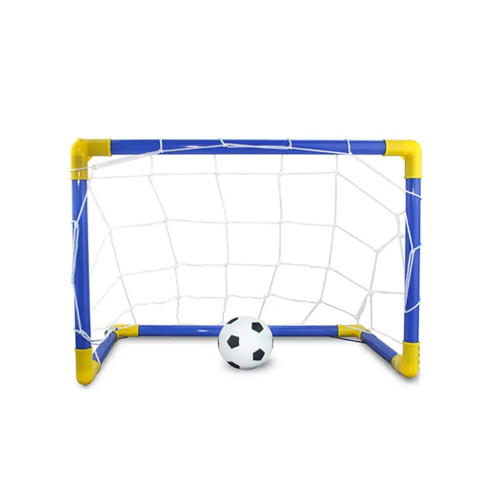 Folding Mini Football Soccer Ball Goal Post Net Set Good Toughness Kids ...