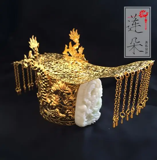 Ancient-Chinese-Han-Dynasty-Emperor-Hat-Men-Hanfu-Crown-Metal-King ...
