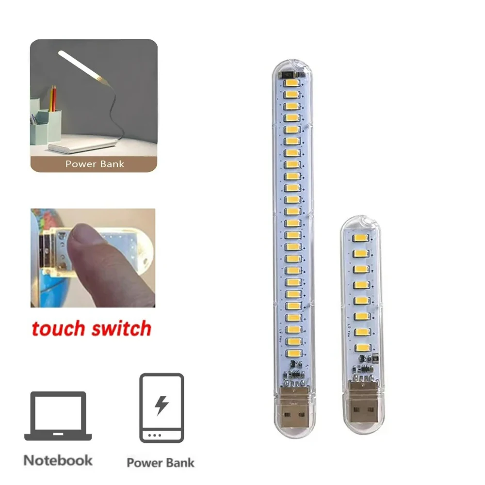 Portable LED Mini 3/8/24 LED 5V USB Light Book Lights Reading Night ...