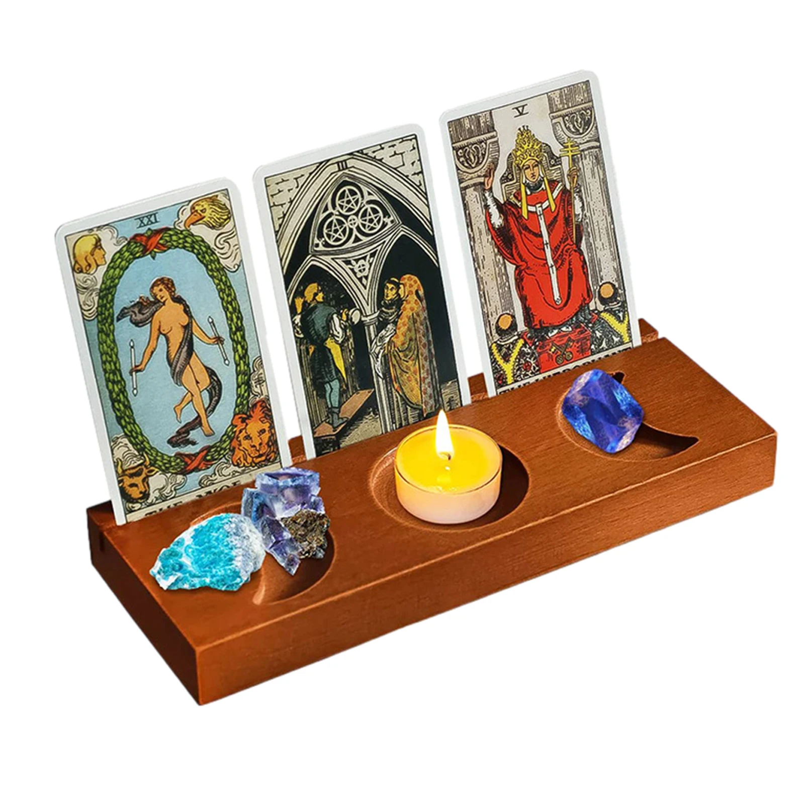 Wood Tarot Card Holder Stand Wood Tarot Card Stand Divination ...