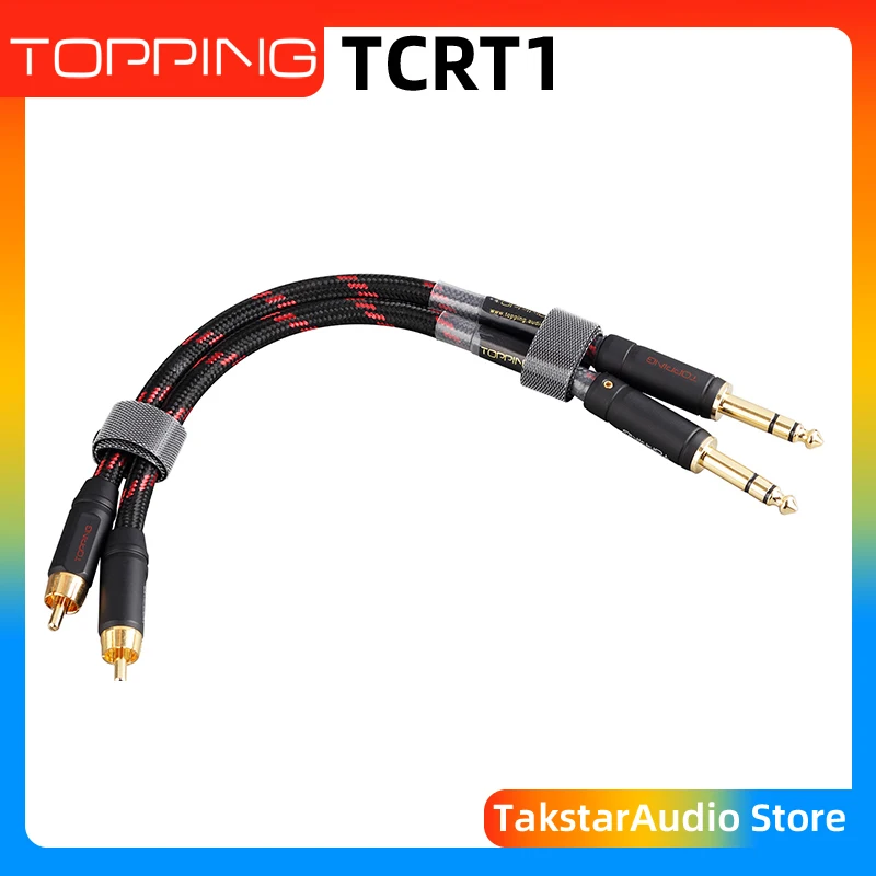 TOPPING-TCRT1-RCA-to-TRS-Cable-Single-Crystal-Copper-Gold-Plated-RCA-to ...