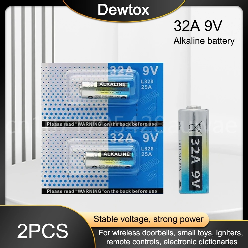 2PCS-9V-29A-32A-Alkaline-Battery-Garage-Door-Opener-32A-LR32-29A-L822 ...