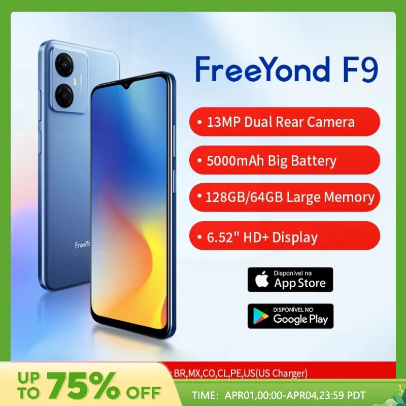 FreeYond-F9-Smartphone-64GB-128GB-6-52-HD-Screen-5000mAh-Big-Battery ...