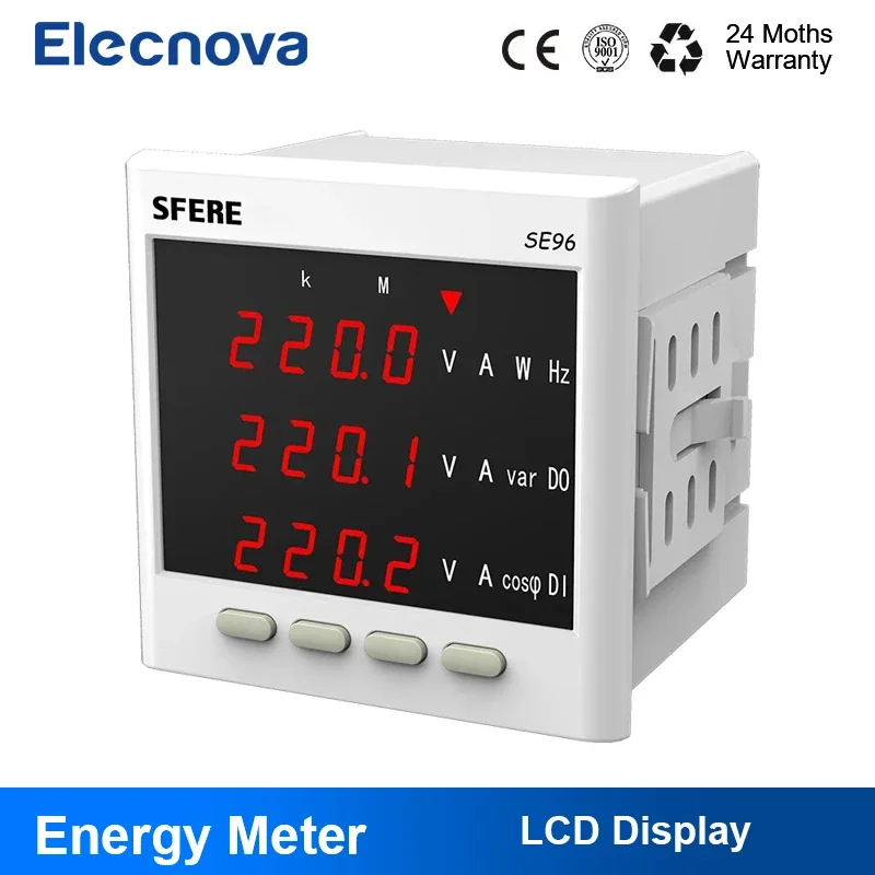 Sfere-SE96-Multi-function-Harmonic-Meter-Digital-LCD-Display-Energy ...