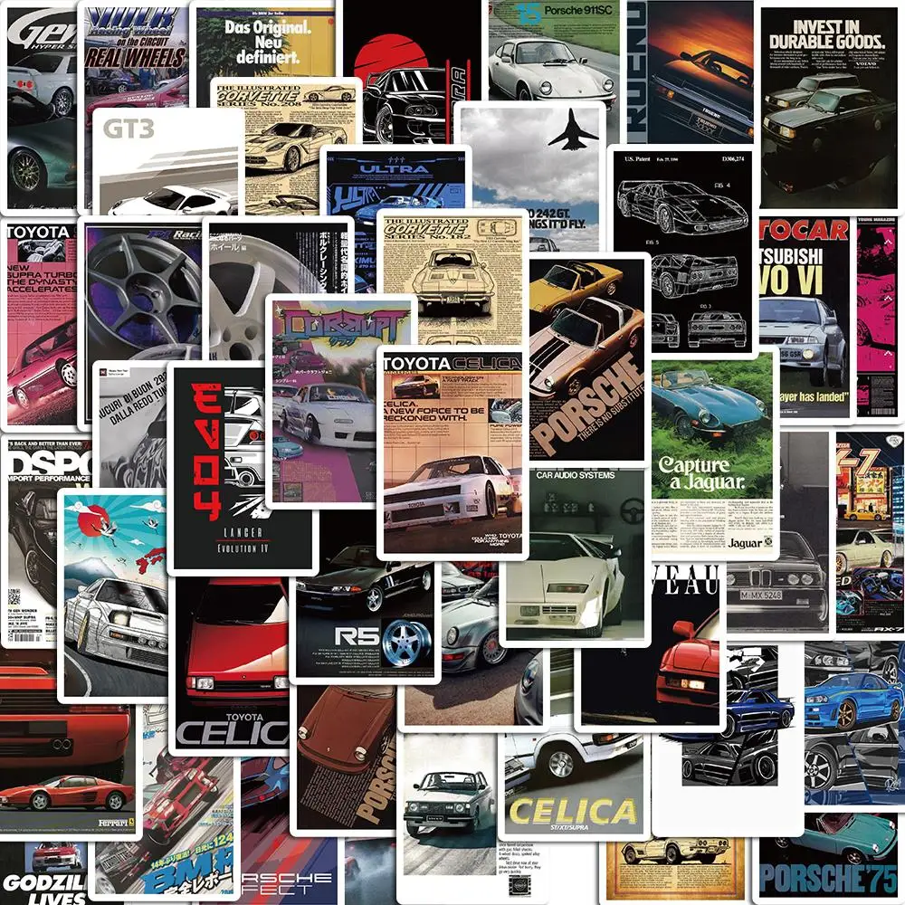 Generic 10/50pcs Jdm Car Retrofit Racing Japanese Posters Stickers Pack ...