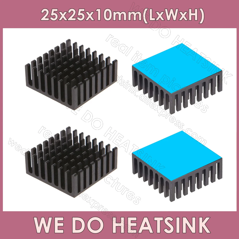 WE-DO-HEATSINK-25x25x10mm-Without-or-With-Thermal-Pad-Black-Anodized ...