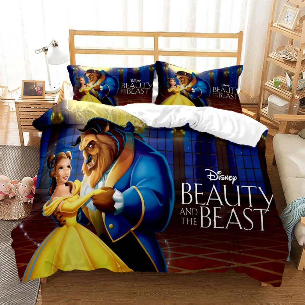 Disney-The-Beauty-and-the-Beast-Quilt-Cover-Pillowcase-Bedding-Three ...