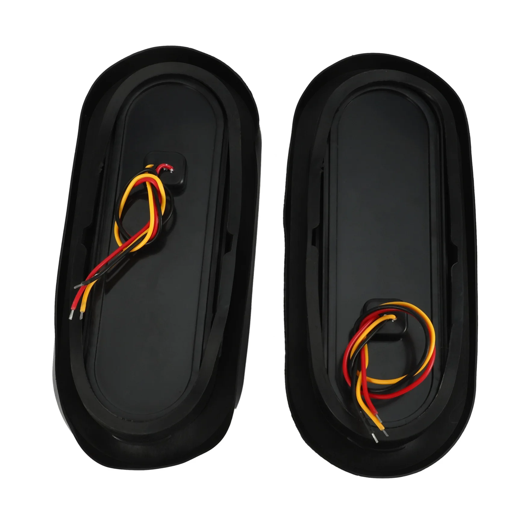 A13Z-2Pcs 6 Inch Oval Red 22 LED Truck Taillight Transparent Reversing ...