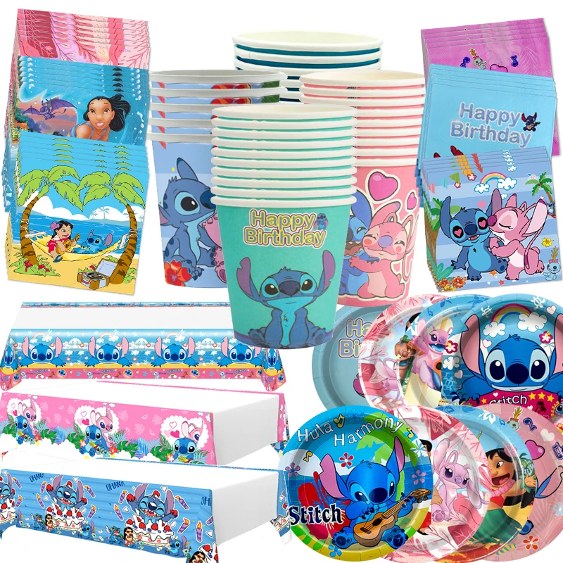Stitch-Tableware-Lilo-and-Stitch-Birthday-Decoration-Party-Supplies ...