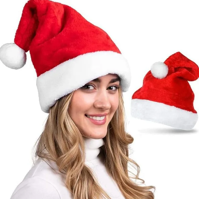 1Pcs-Red-Christmas-Hats-Adult-Kids-Santa-Hats-New-Year-Merry-Christmas ...