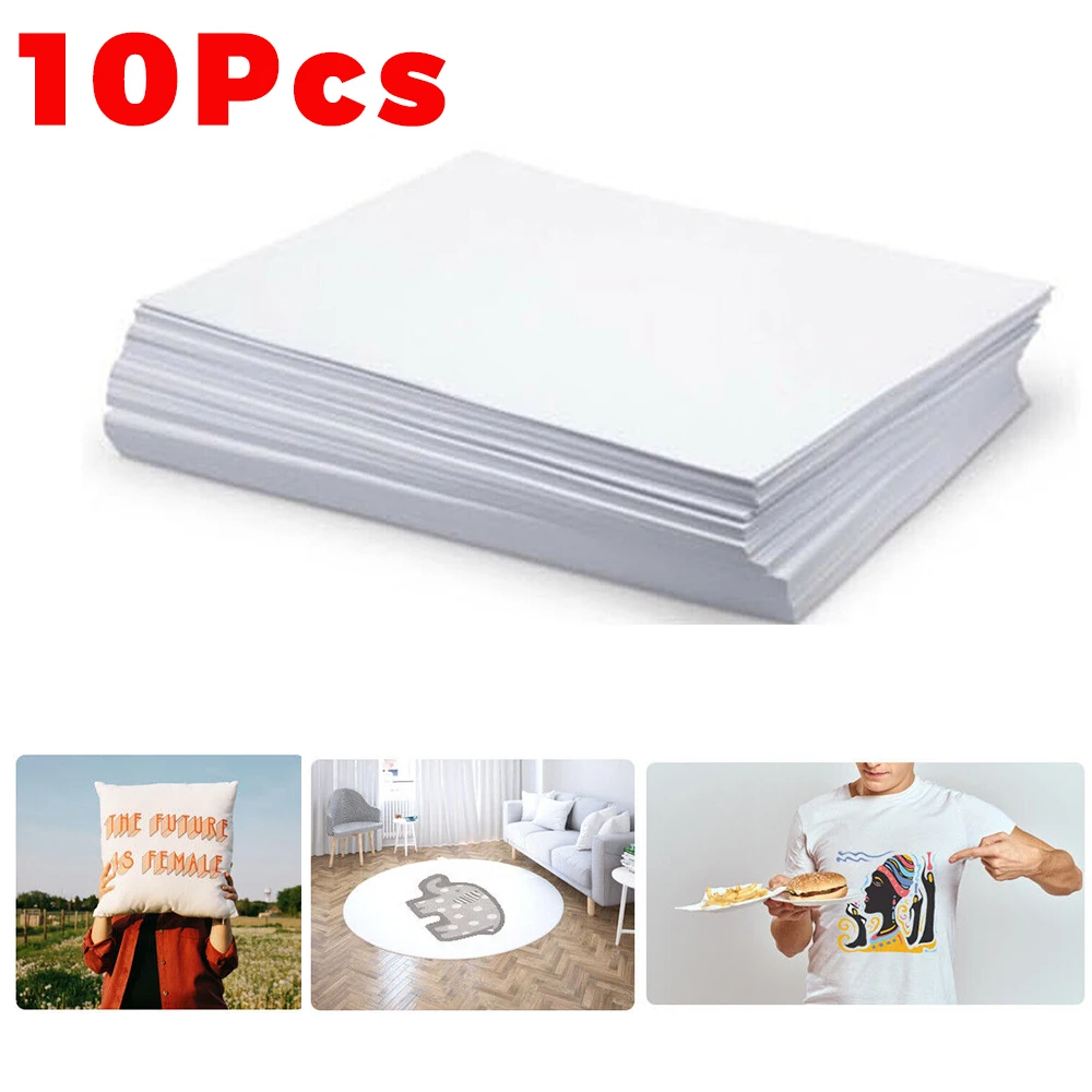 10-Sheets-A4-Paper-Sublimation-Heat-Transfer-Paper-Print-Ion-on-Fabric ...
