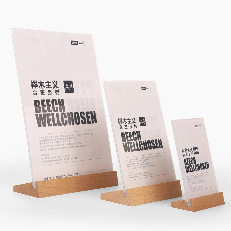 A5-Acrylic-L-Style-T-Type-Strong-Table-Signboard-Double-sided-Tab-Le ...