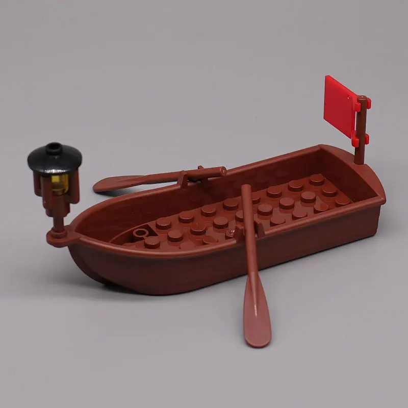1 PCS building blocks technology parts hand rowing wooden boat 5x14x2 1 ...