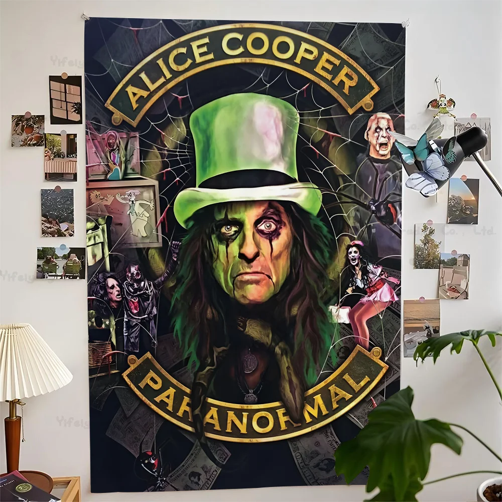 A-Alice C-Cooper Classic Rock Star Printed Large Wall Tapestry Art ...