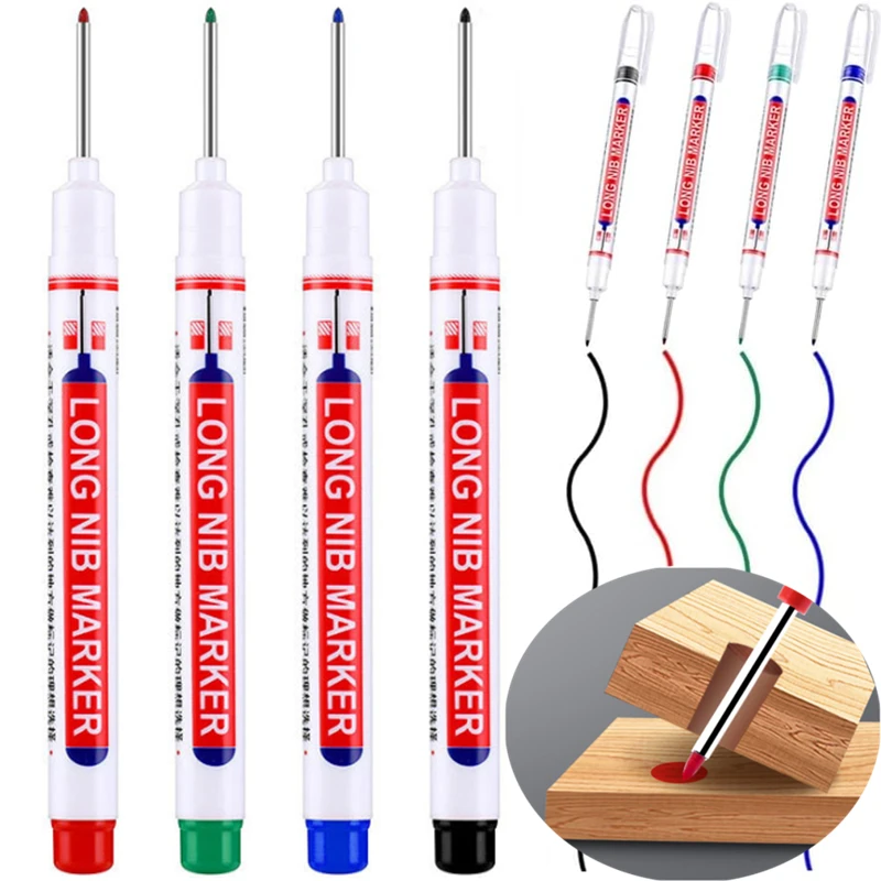 Long-Nib-Metal-Head-Markers-20mm-Deep-Hole-Perfura-o-Pen-Imperme-vel ...