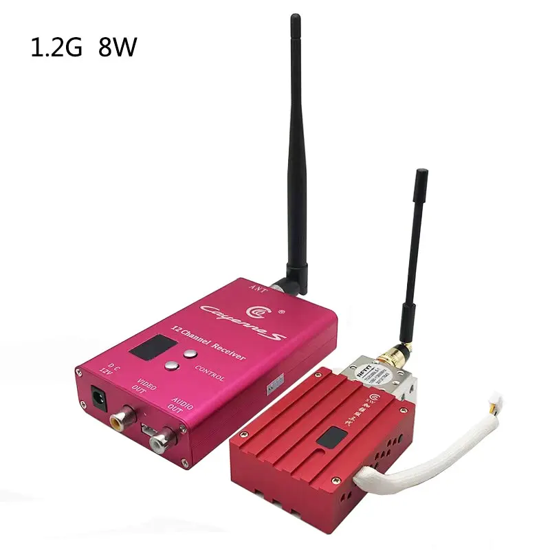 1-2G-8W-High-Power-Wireless-Analog-Transmitter-12CH-Receiver-Audio ...