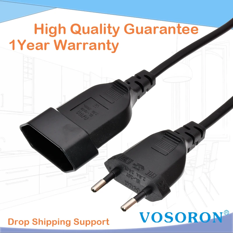 EU-power-AC-Power-Extension-Cord-European-EU-2-Prong-VDE-Male-to-Female ...