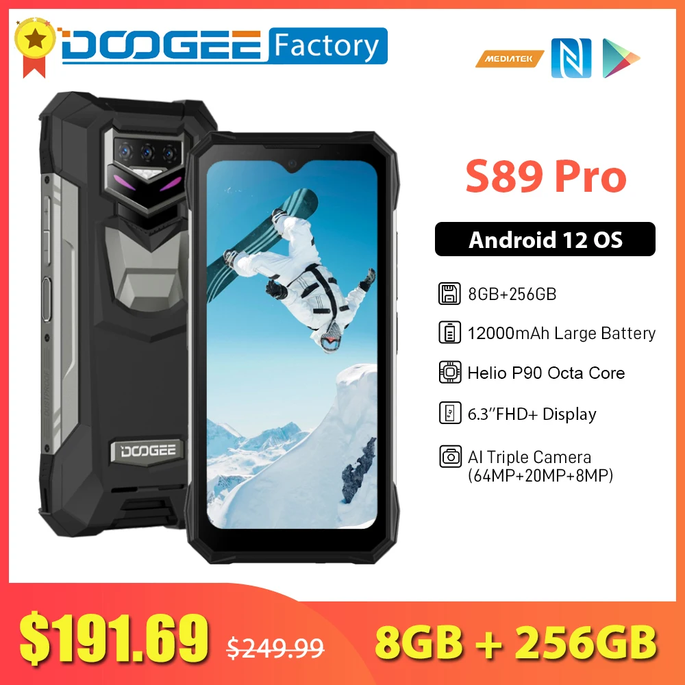 DOOGEE S89 Pro 12000mAh Battery 65W Fast Charging Smartphone 64MP ...