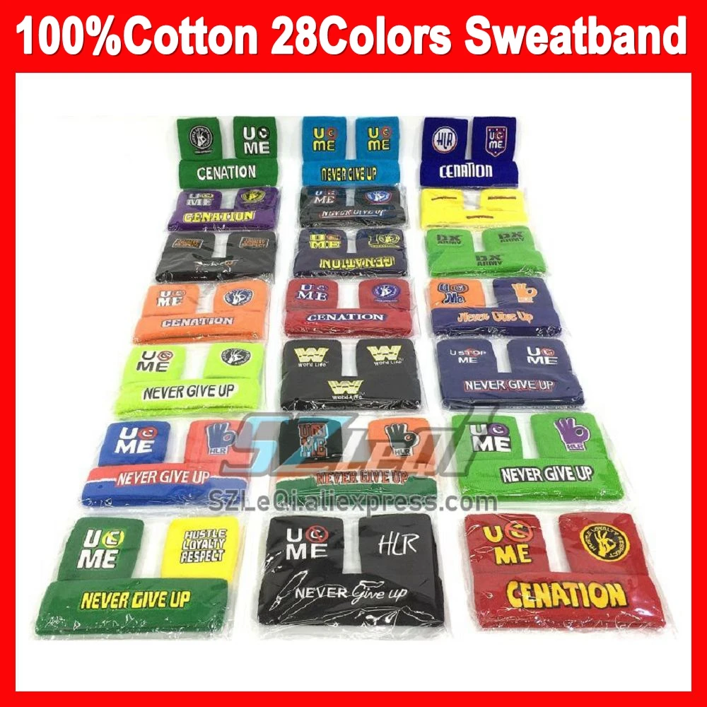 Cotton-Embroidery-Wrist-Sweatband-Tennis-Wrestling-Sport-Wristband ...