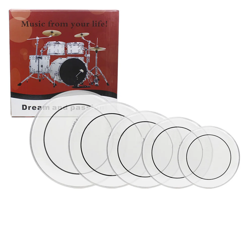 5Pcs-Drum-Head-Drum-Skin-Kit-22-16-14-13-12-Inches-Snare-Drum-Pad ...