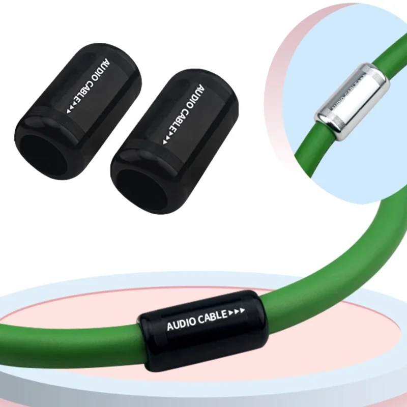 2Pcs-Aluminum-Alloy-HiFi-Audio-Cable-Ring-for-Power-Cord-Speaker-Wire ...